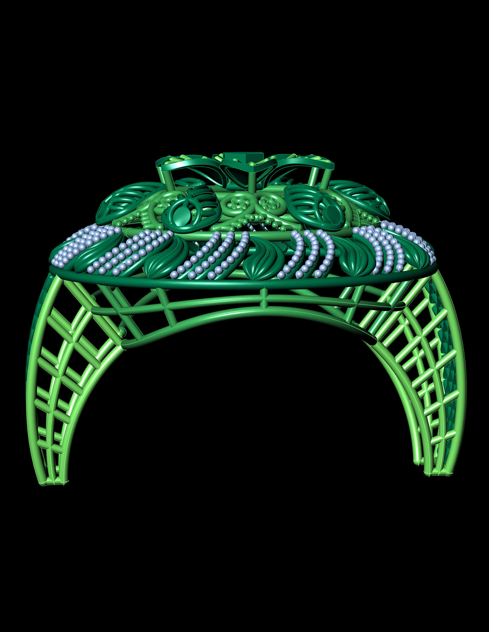 Traditional Indian Katak Gold Ring - 3D Print File 3D model 3D ...