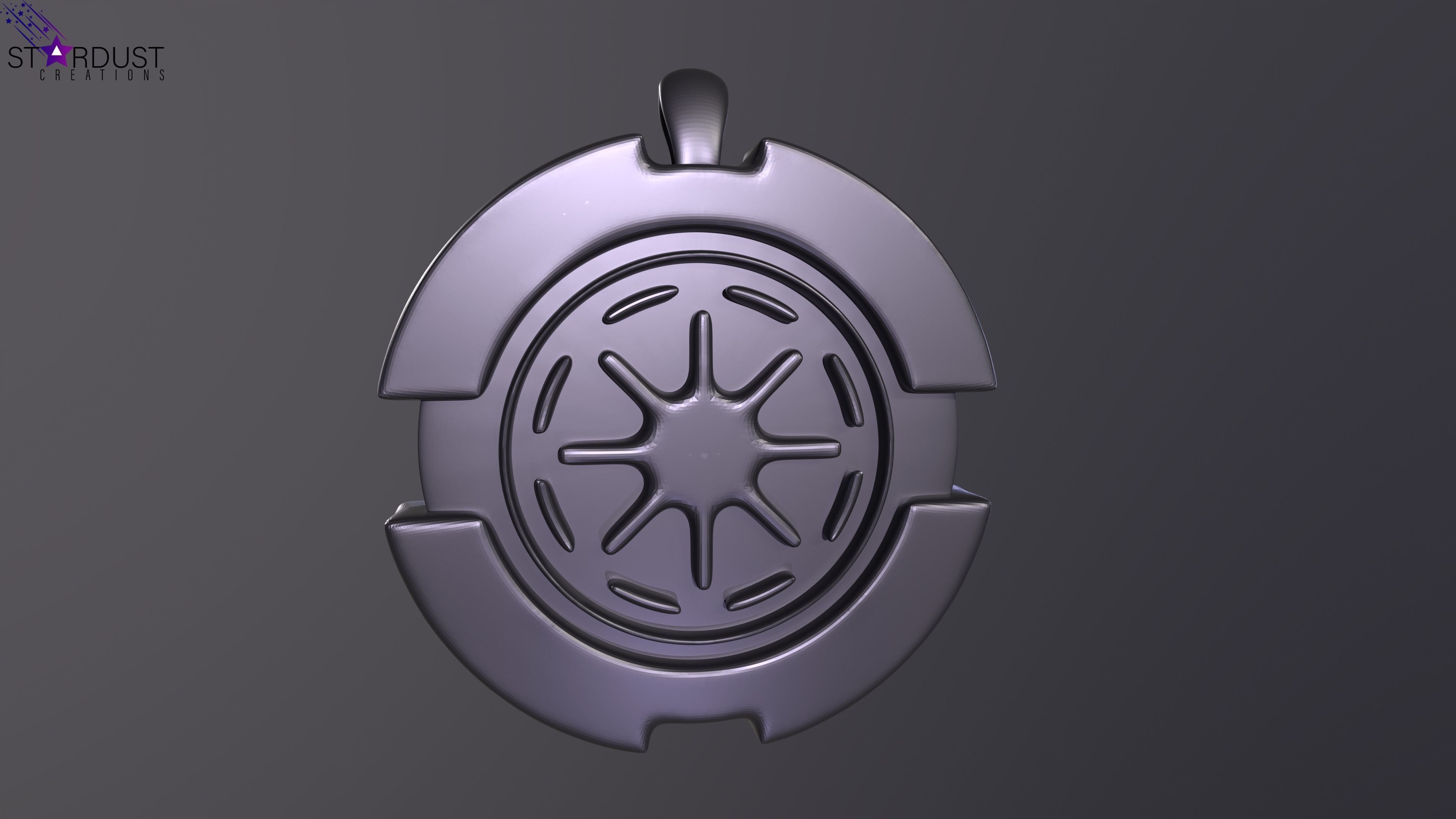 Coruscant Security Pendant magnet free 3D model 3D printable | CGTrader