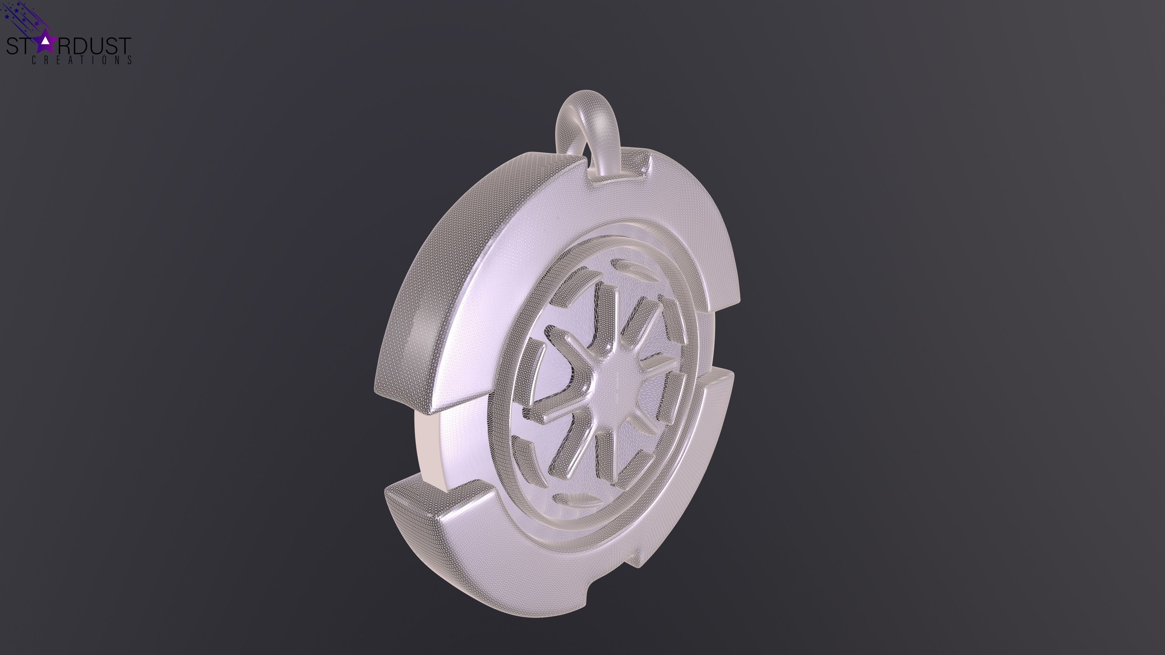 Coruscant Security Pendant magnet free 3D model 3D printable | CGTrader