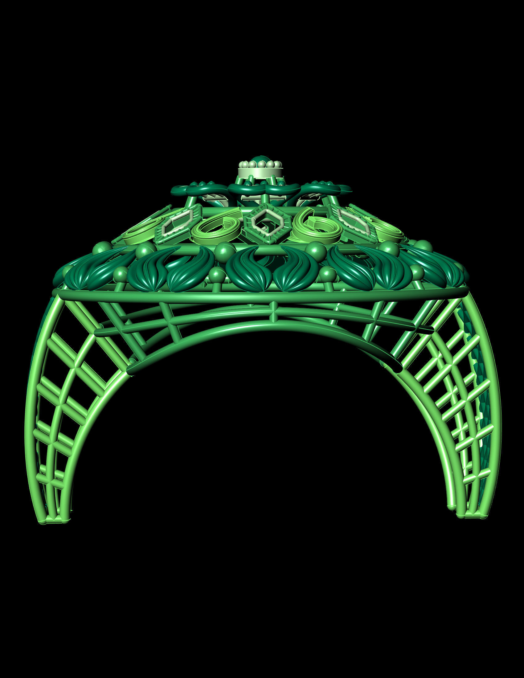 Traditional Indian Katak Gold Ring - 3D Print File 3D model 3D ...