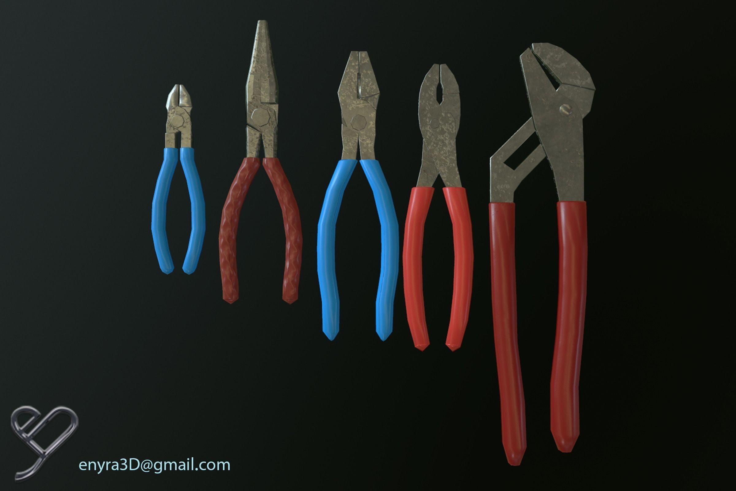 3D model Workshop Tools and Toolboxes Combi Pack - Low Poly - PBR - VR ...