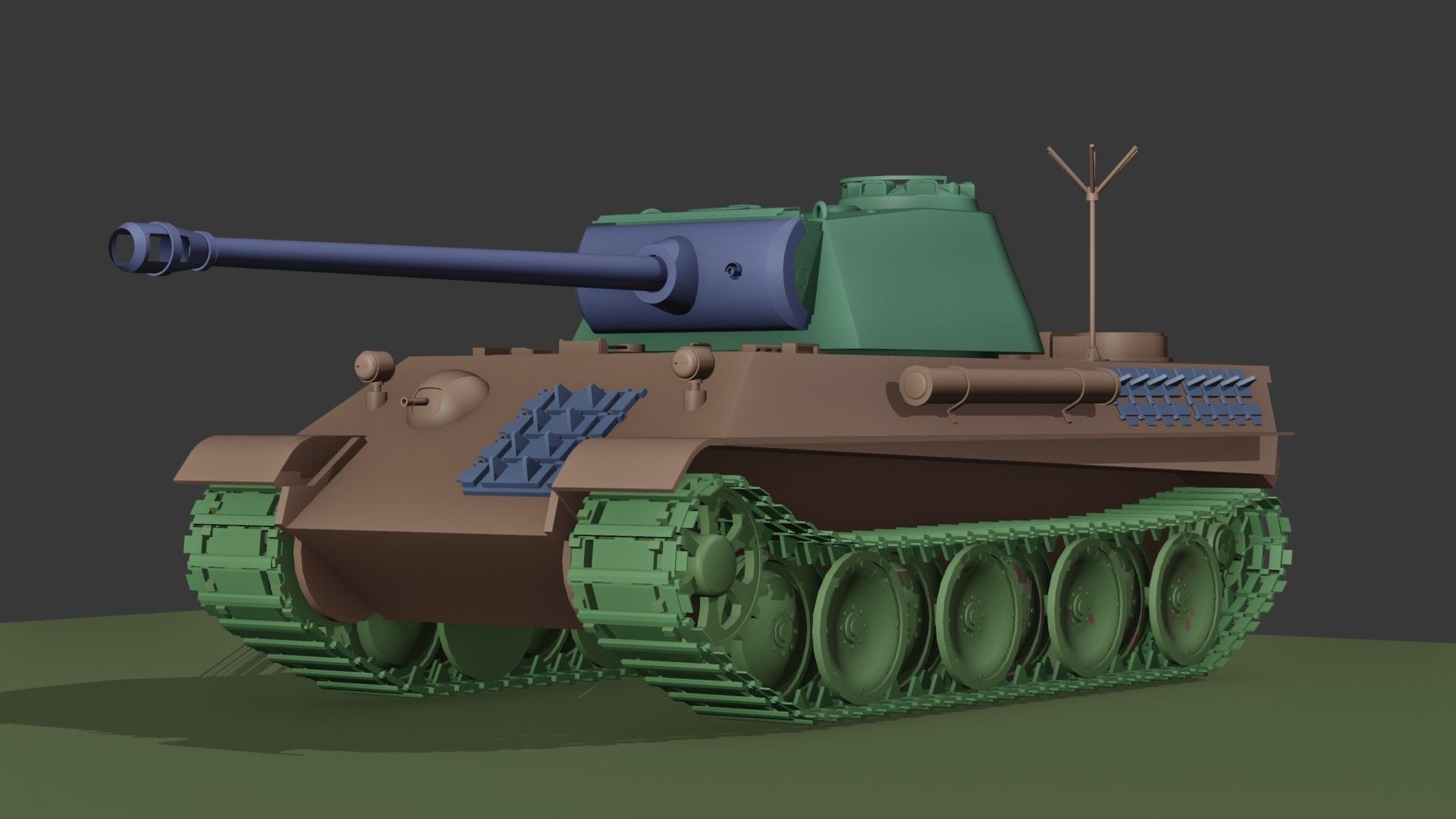 Panther GameReady tiger tank 3D model rigged | CGTrader