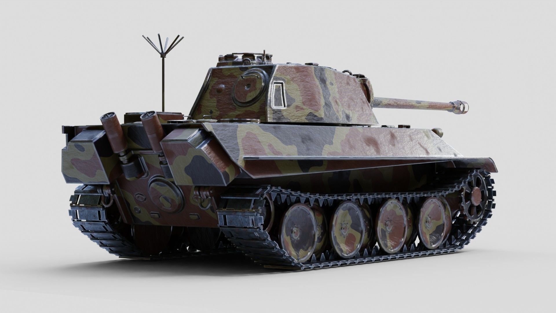 Panther GameReady tiger tank 3D model rigged | CGTrader