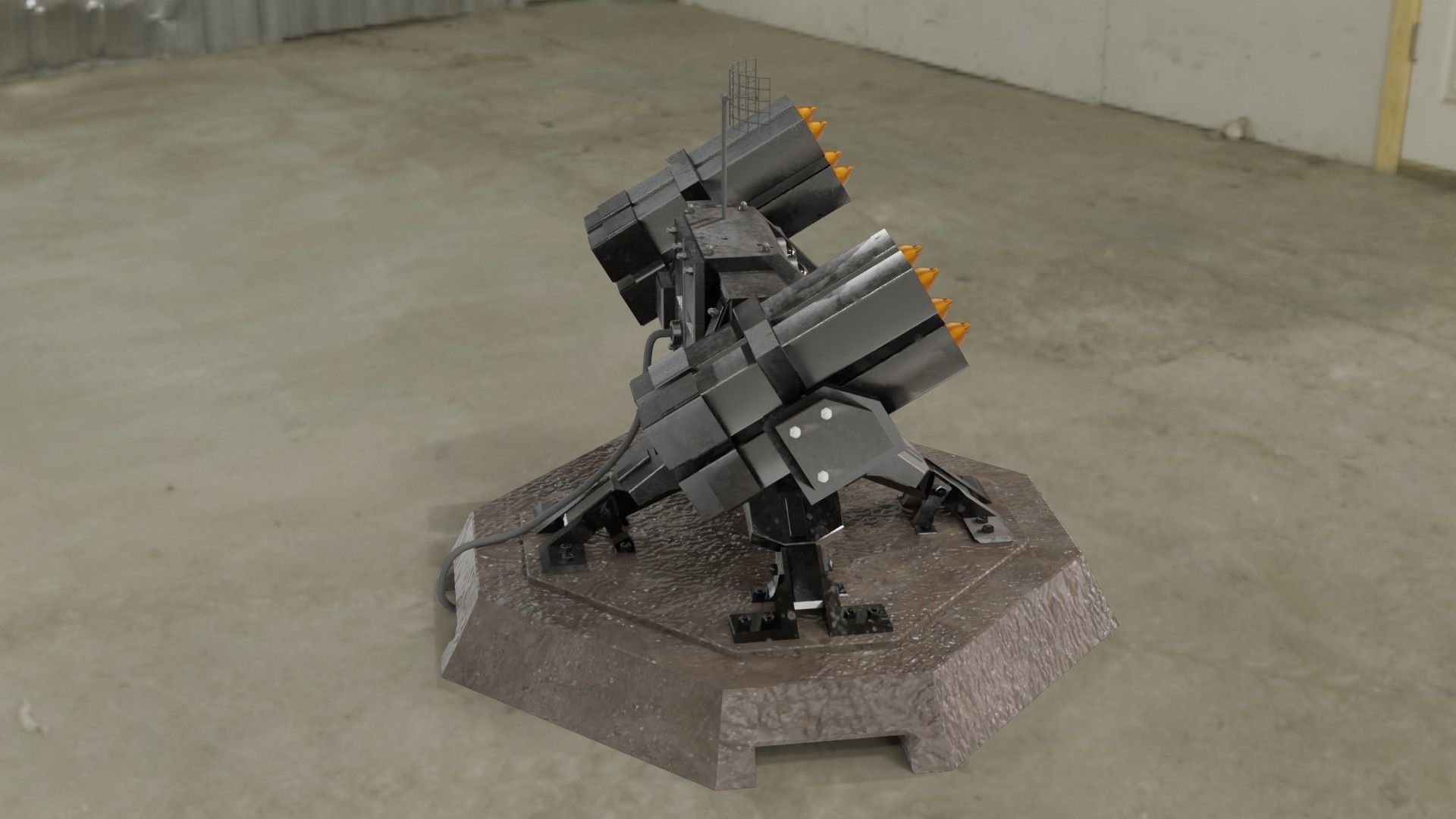 Rocket launcher turret free free 3D model | CGTrader