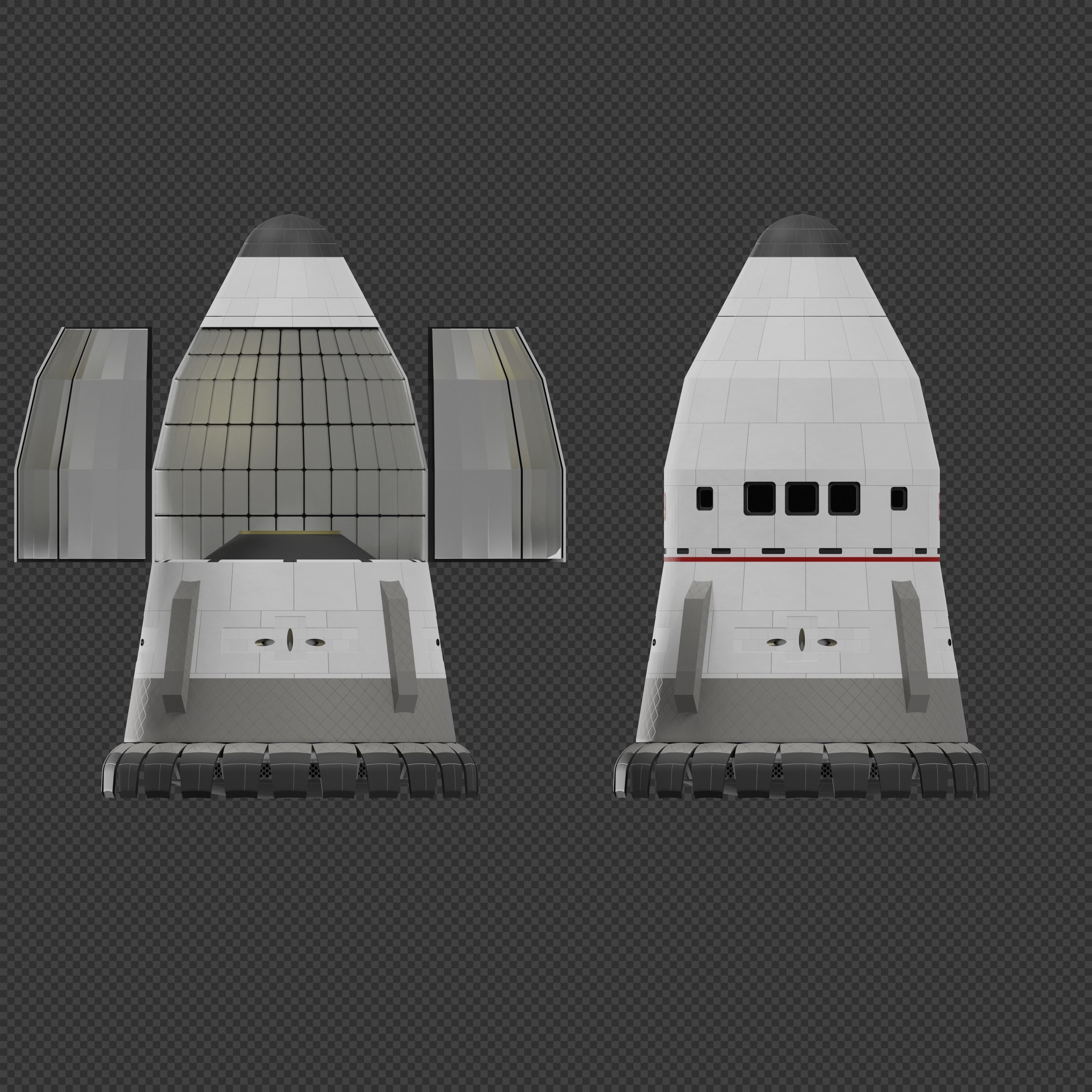 Pacific American Launch Systems Phoenix Rocket 3D model | CGTrader