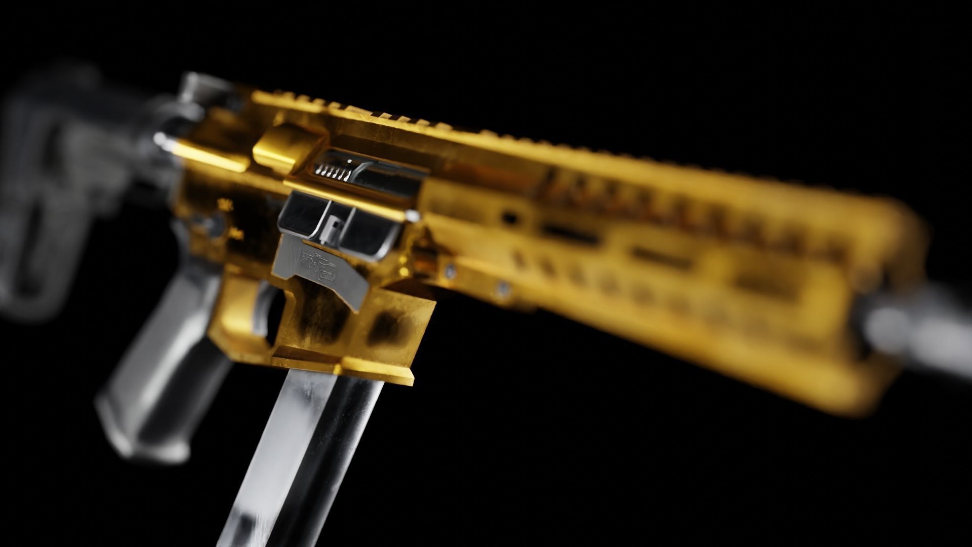 3D model Low Poly CMMG Banshee 10mm Assault Rifle VR / AR / low-poly ...