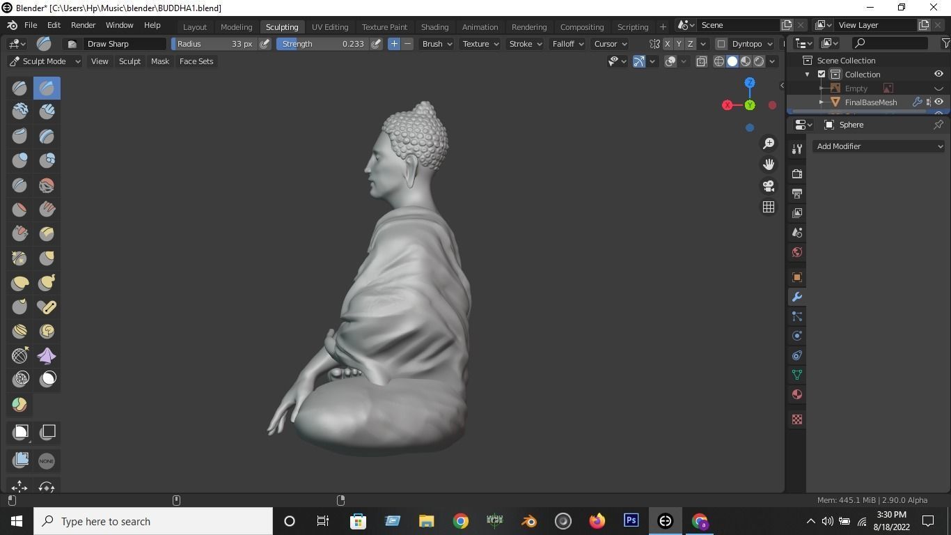 lord buddha statue 3d model 3D model 3D printable | CGTrader