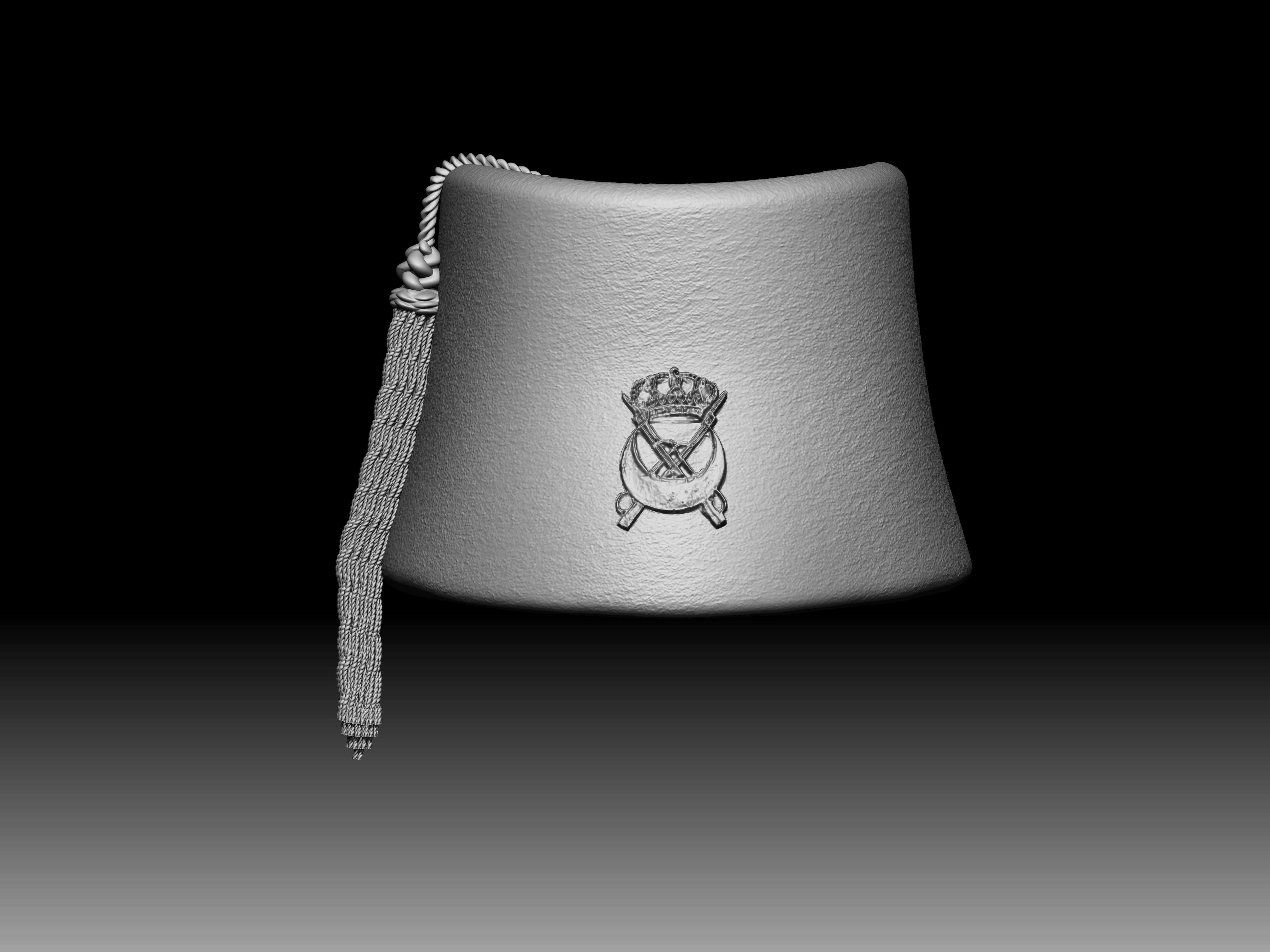 TARBUSH hat with crown 3D model 3D printable | CGTrader