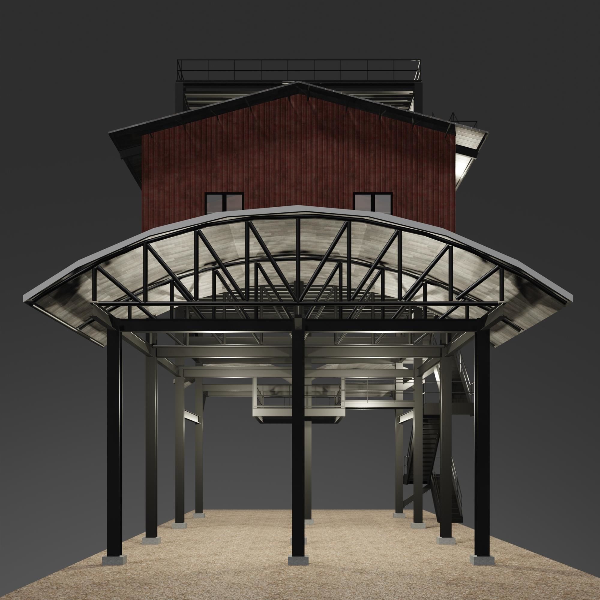 Industrial building - set 3D model | CGTrader