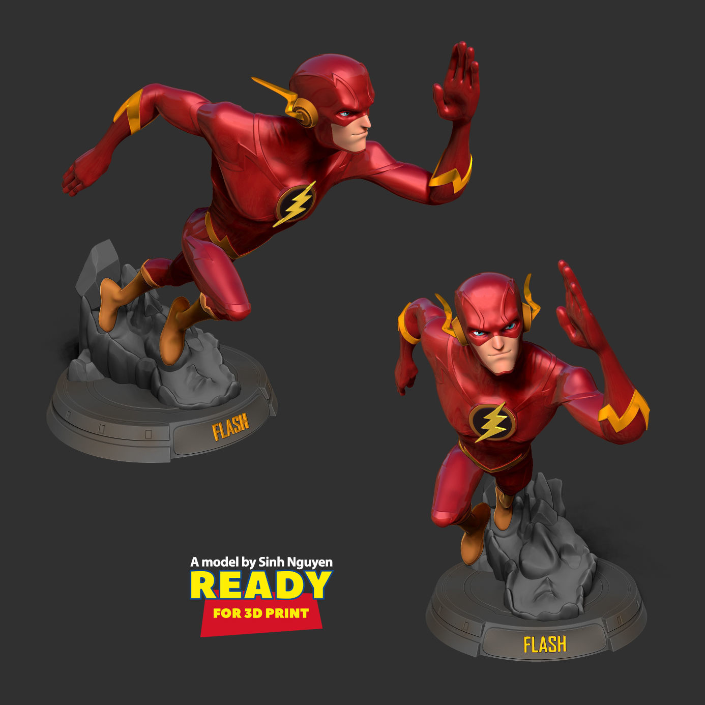 Flash stylized 3D model 3D printable | CGTrader