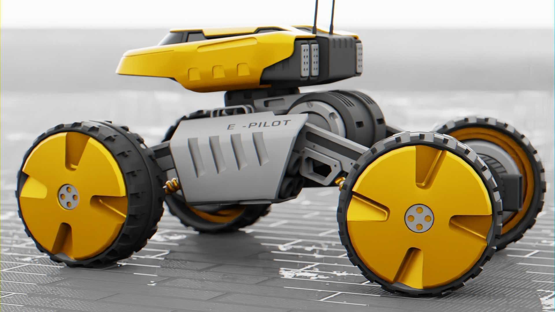 MOON LANDER E-2000 free 3D model rigged | CGTrader