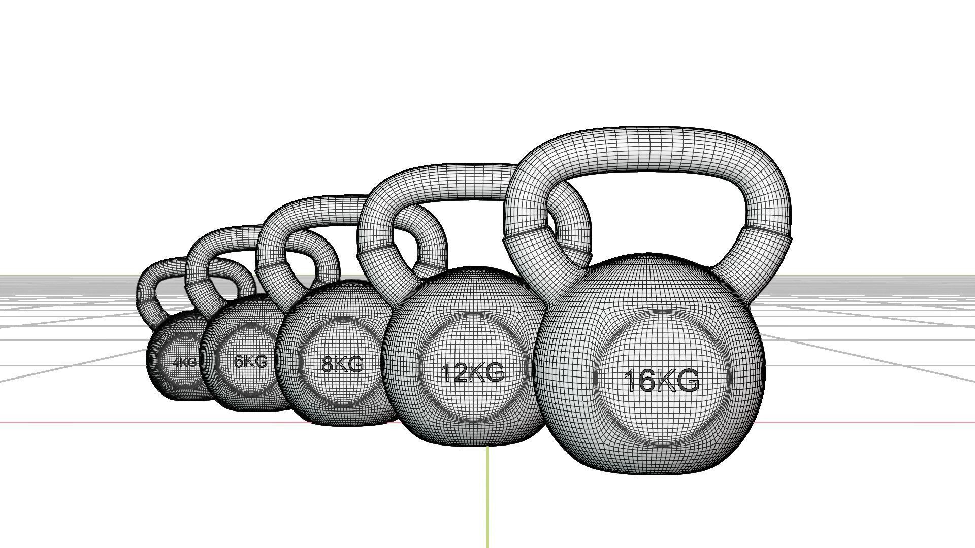 Colorful Kettlebell 3D model | CGTrader