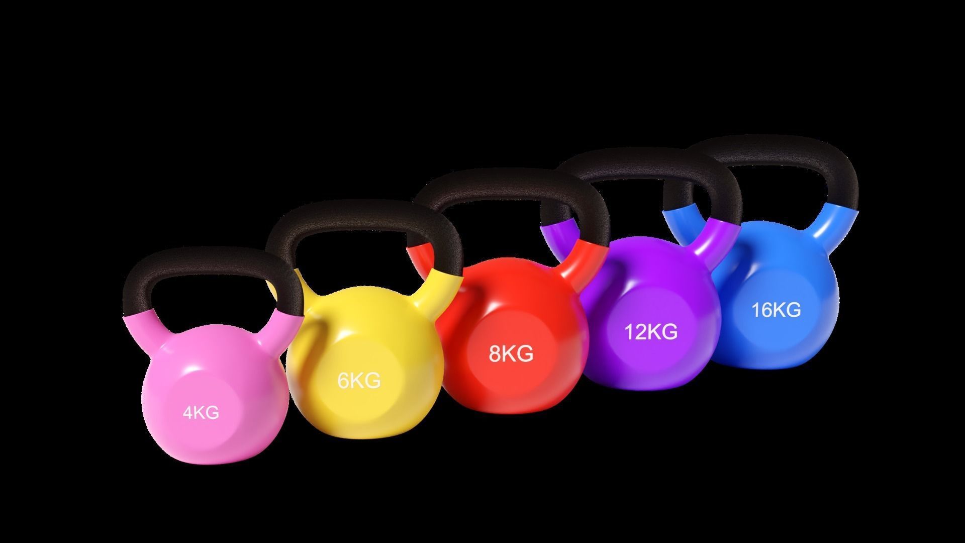 Colorful Kettlebell 3D model | CGTrader