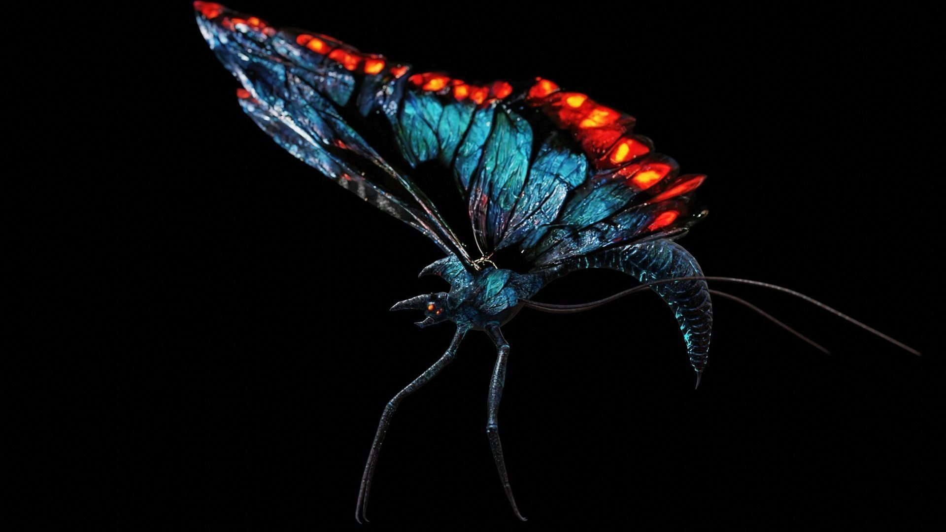 3D model Alien Butterfly Insect VR / AR / low-poly | CGTrader