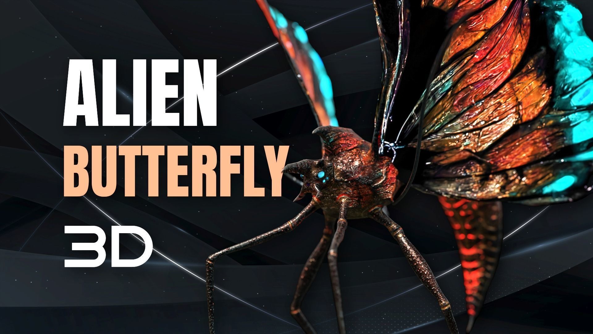 3D model Alien Butterfly Insect VR / AR / low-poly | CGTrader