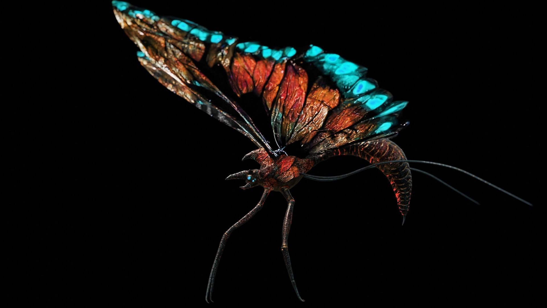 3D model Alien Butterfly Insect VR / AR / low-poly | CGTrader