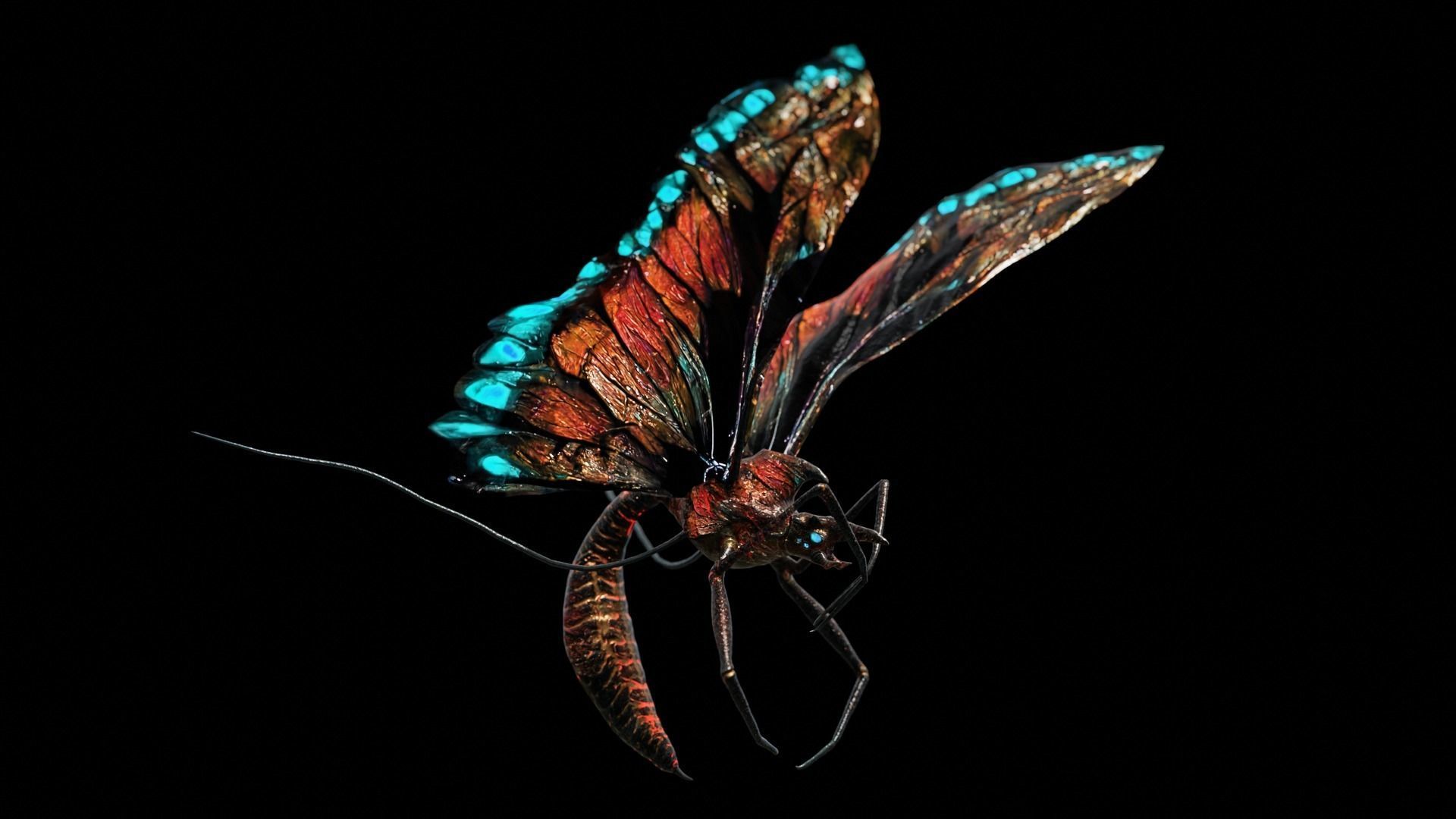 3D model Alien Butterfly Insect VR / AR / low-poly | CGTrader