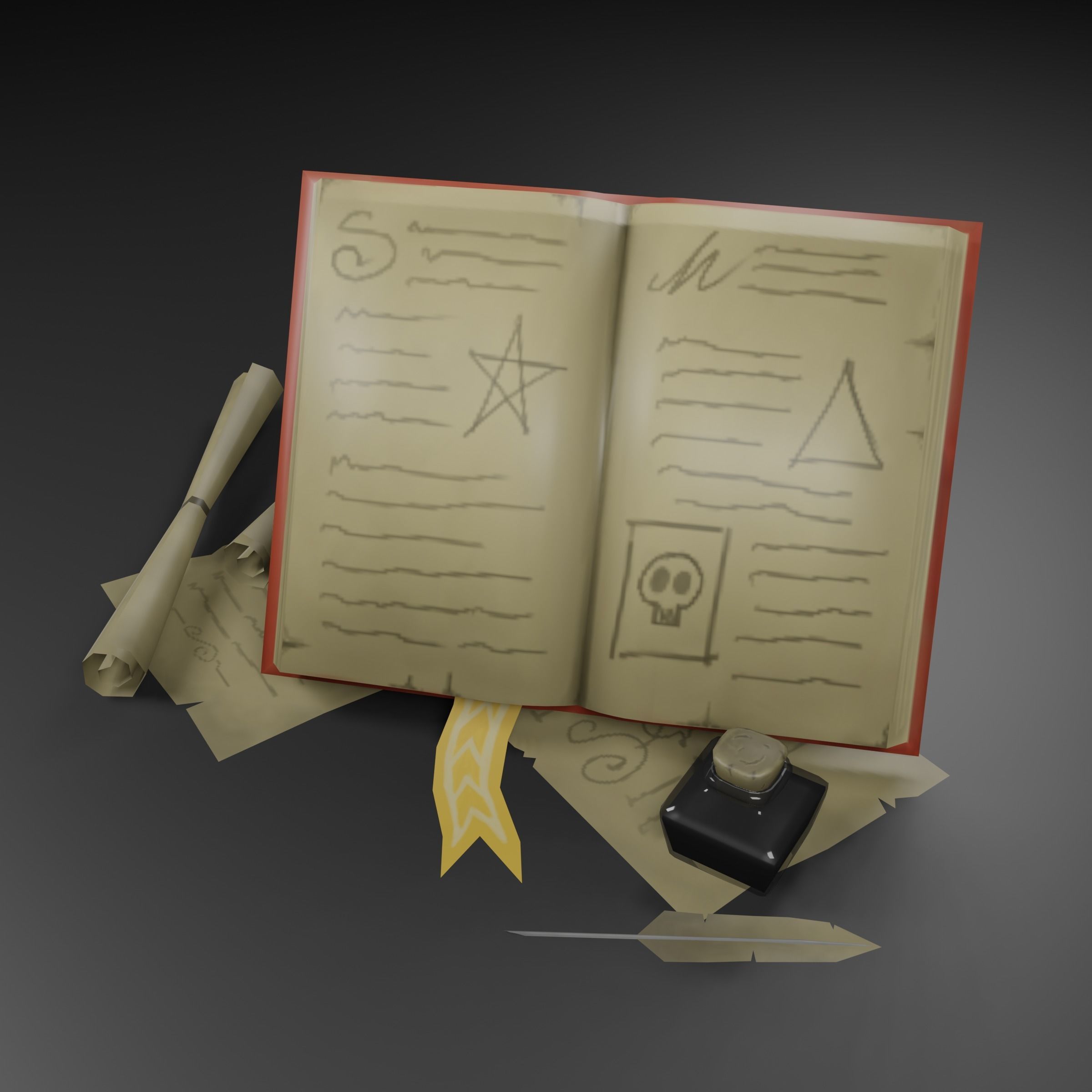 3D model Magic Book VR / AR / low-poly | CGTrader