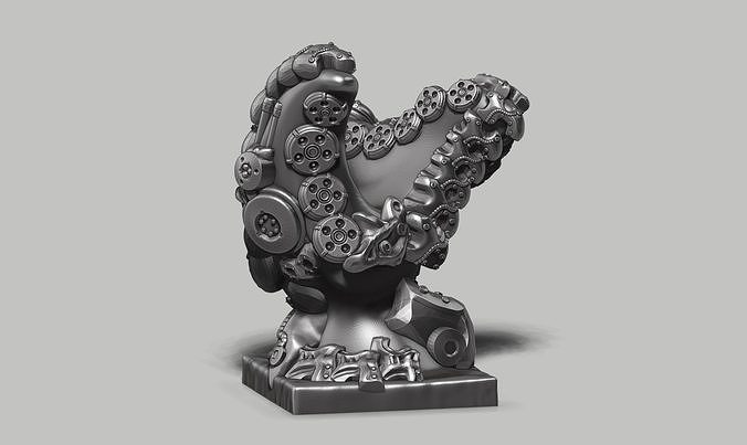 Modern Abstract robotic sculpture 3d print model 149 3D model 3D ...