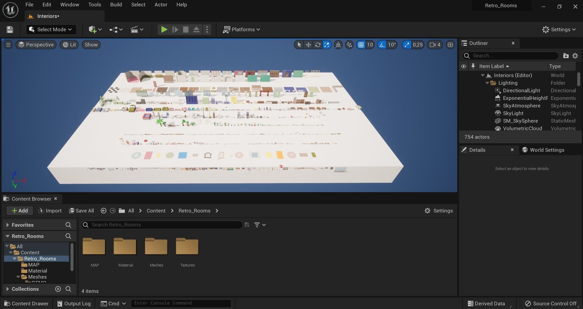 3D model Low Poly Retro Vintage Rooms Interiors VR / AR / low-poly ...