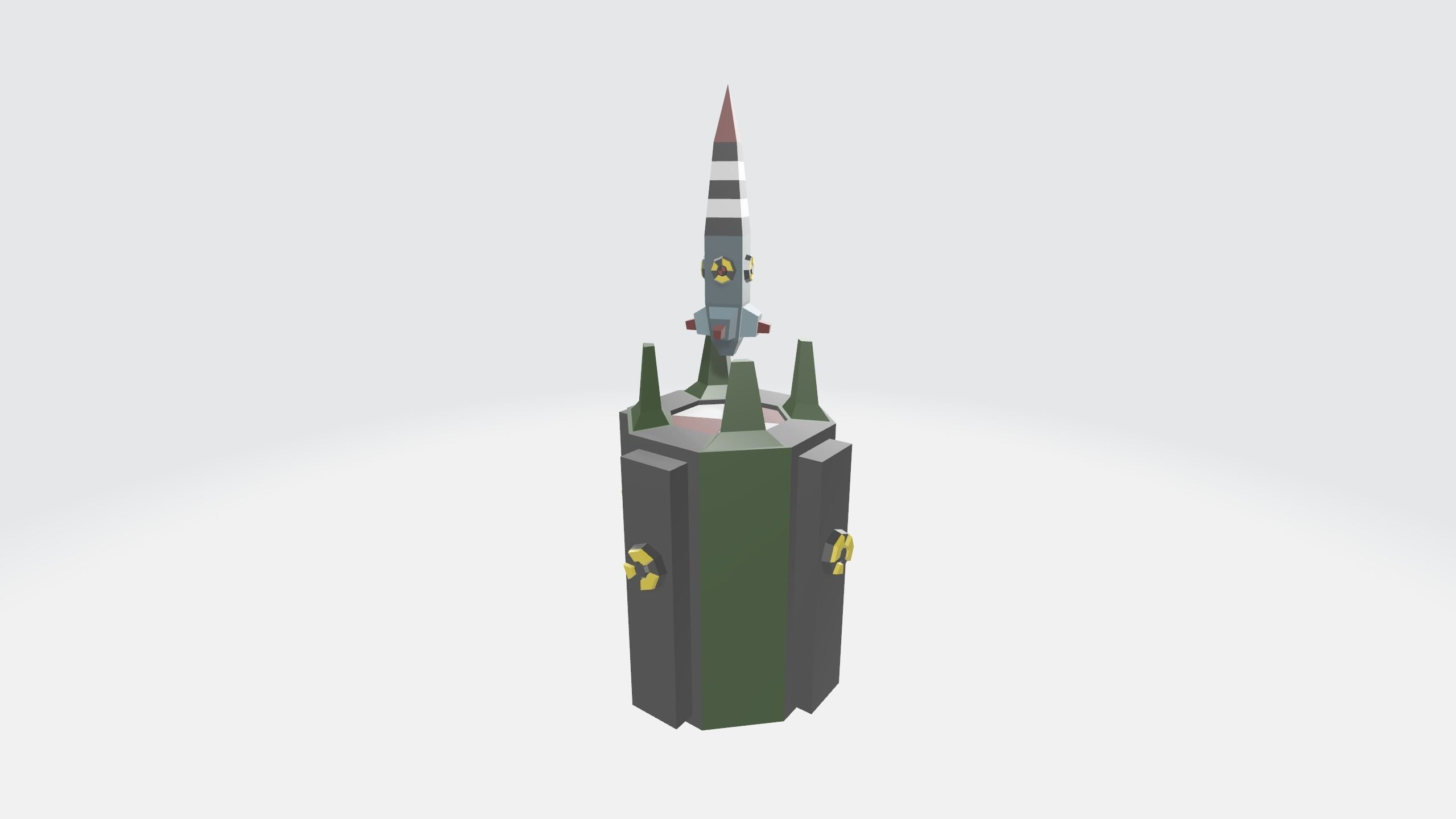 Nuke missile with silo free VR / AR / low-poly 3D model | CGTrader