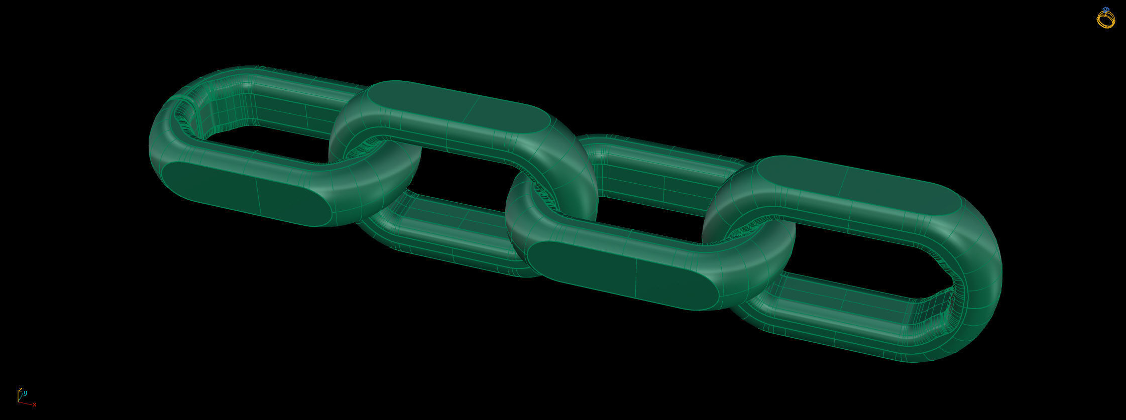 Necklace 3D Model gold chain link 3D model 3D printable | CGTrader