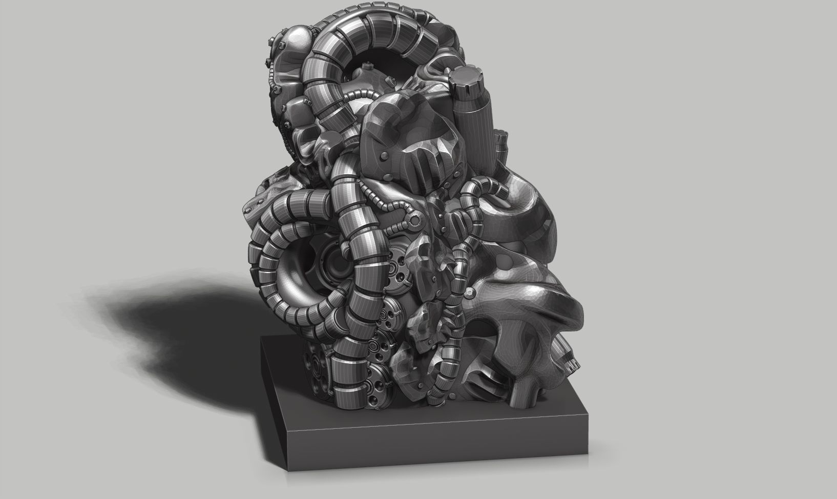 Modern Abstract robotic sculpture 3d print model 150 3D model 3D ...