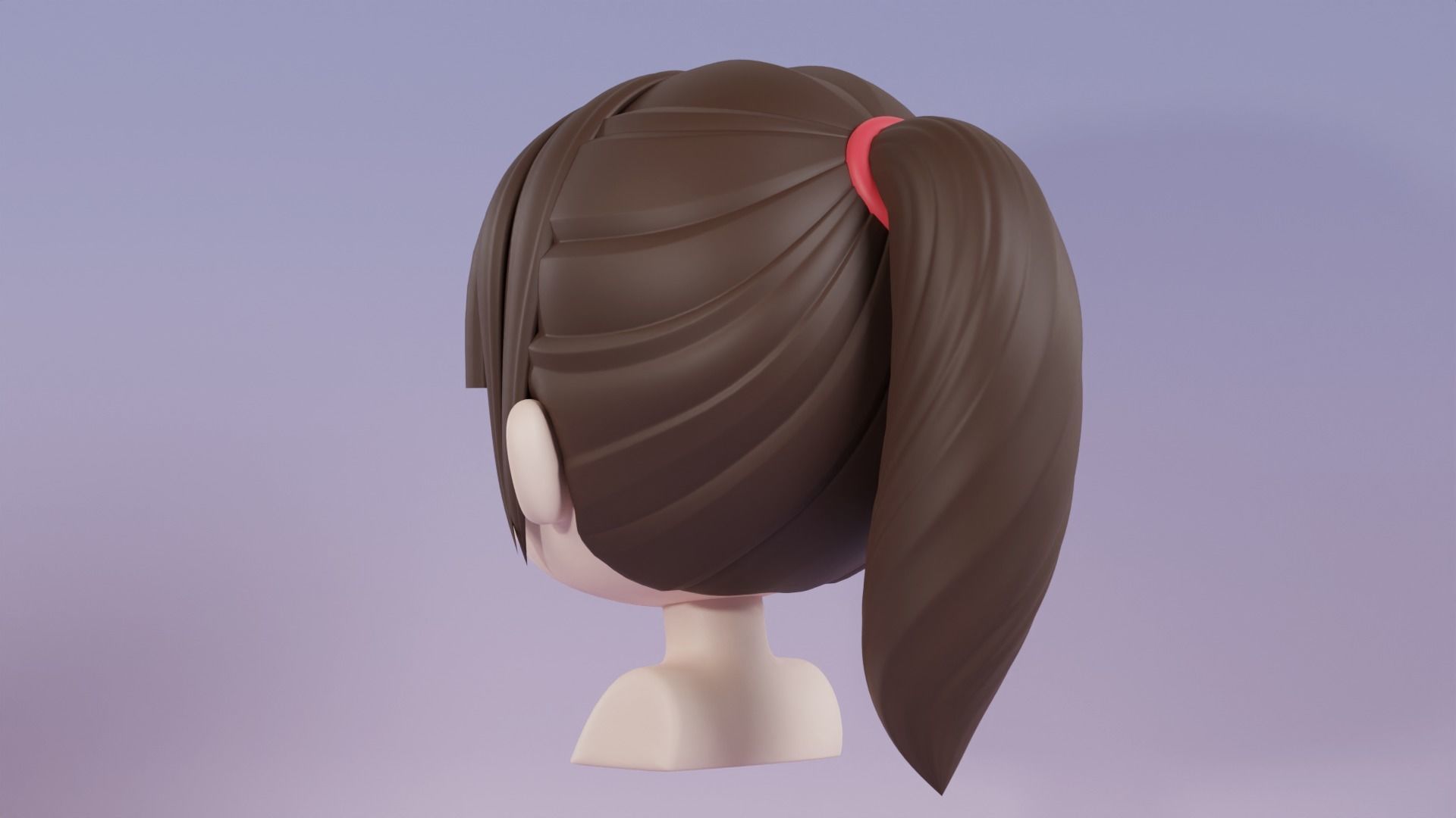 Chibi Female Hair Style 6 3D model | CGTrader
