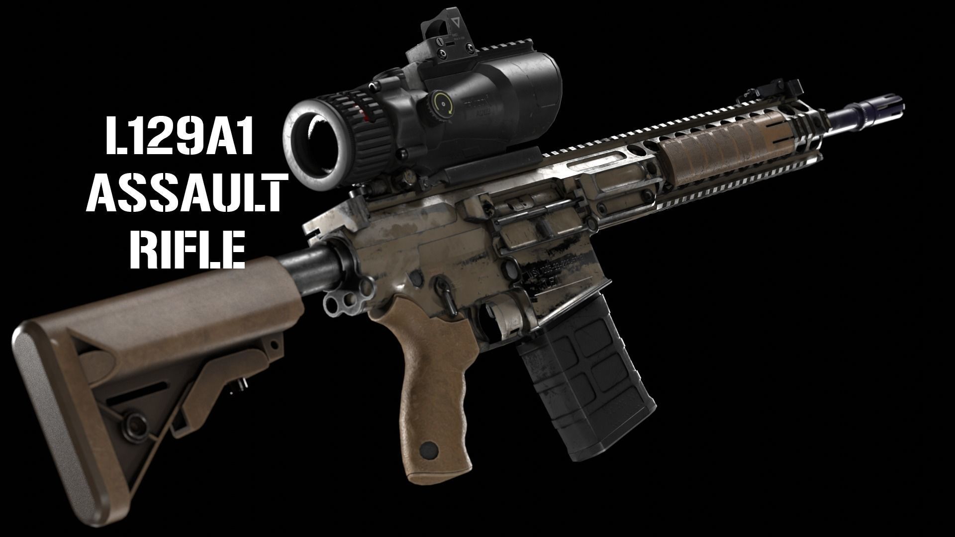 3D model L129A1 Assault Rifle VR / AR / low-poly | CGTrader