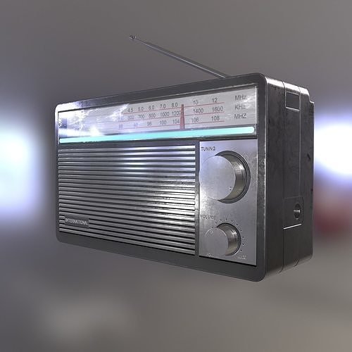 3D model Radio retro VR / AR / low-poly | CGTrader