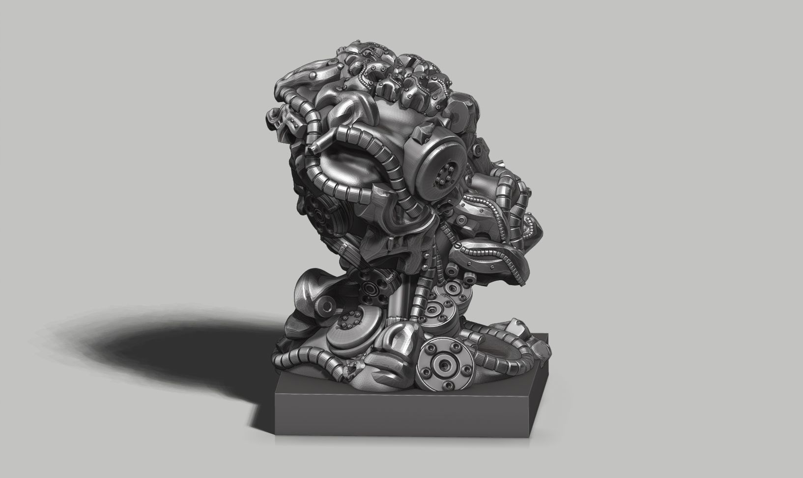 Modern Abstract robotic sculpture 3d print model 151 3D model 3D ...