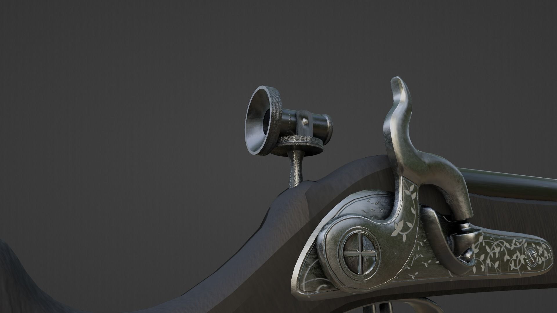 3D model 1730 German Percussion Target Rifle VR / AR / low-poly | CGTrader