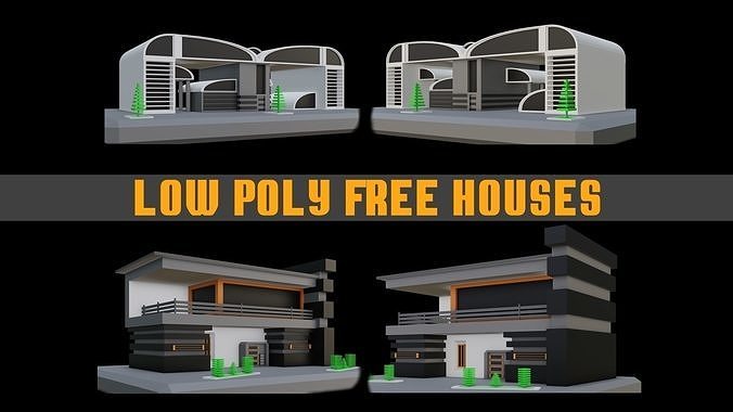 LowPoly House FREE free VR / AR / low-poly 3D model | CGTrader