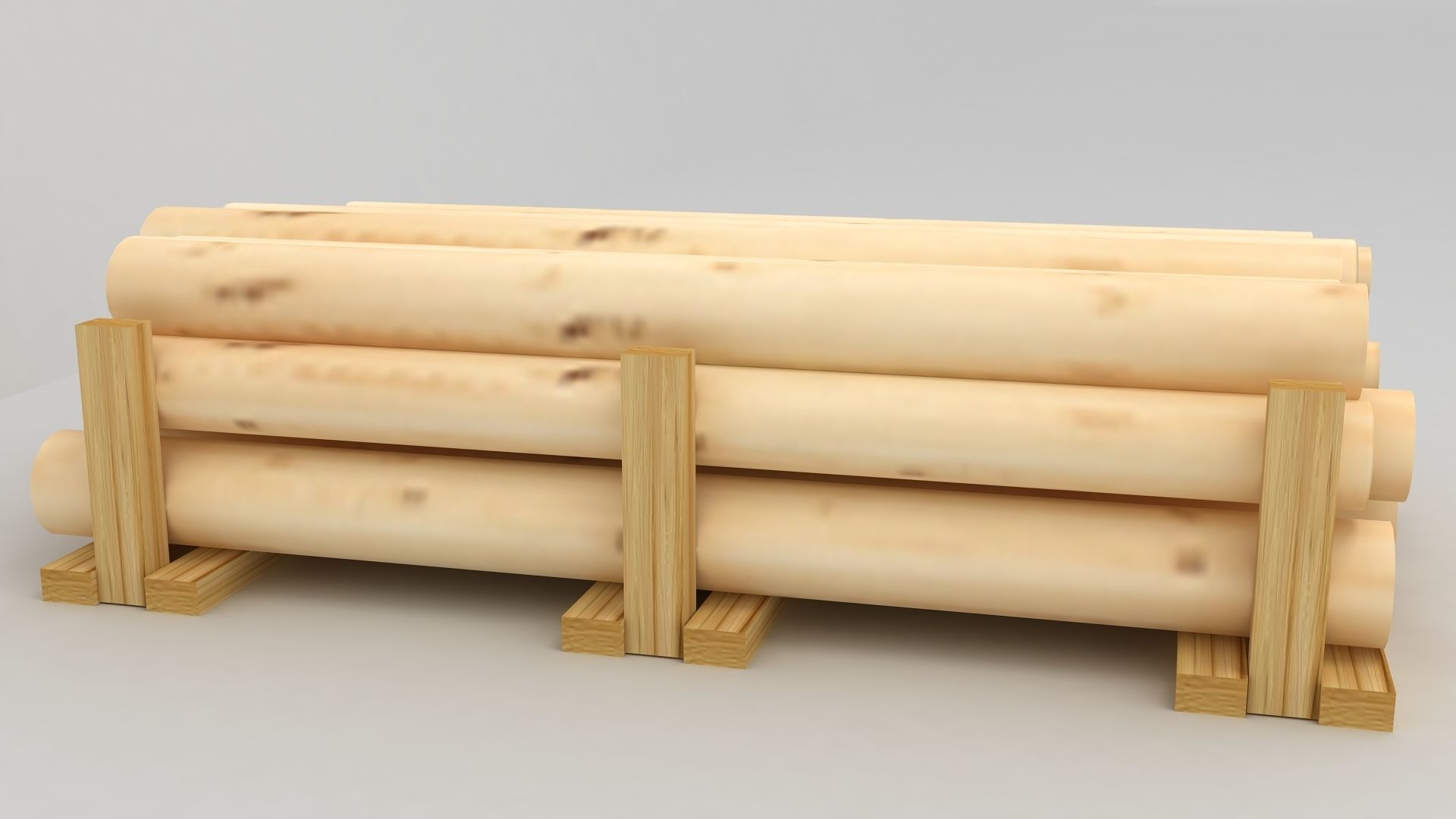 Wooden Log Stack 3D model | CGTrader