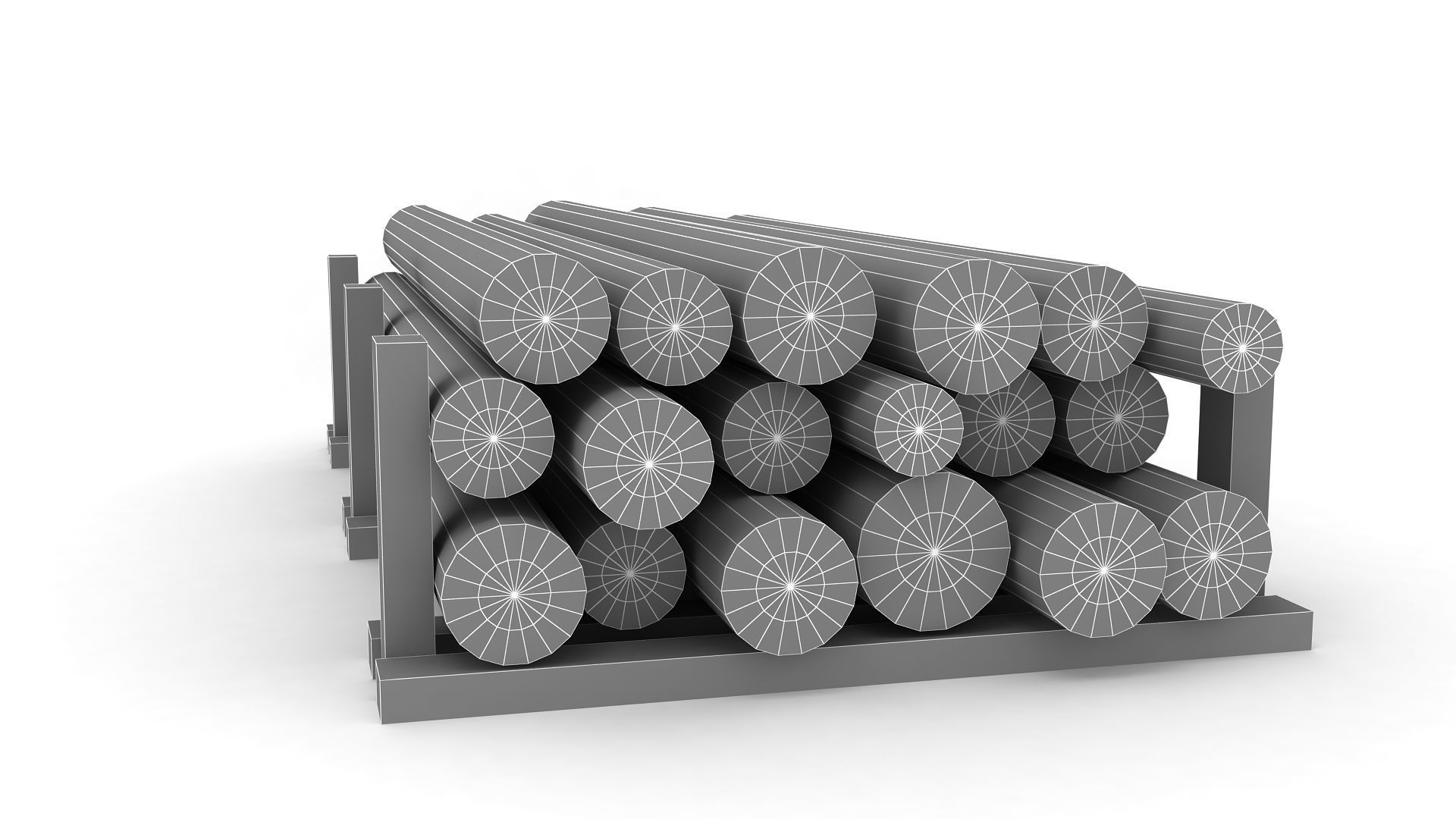 Wooden Log Stack 3D model | CGTrader