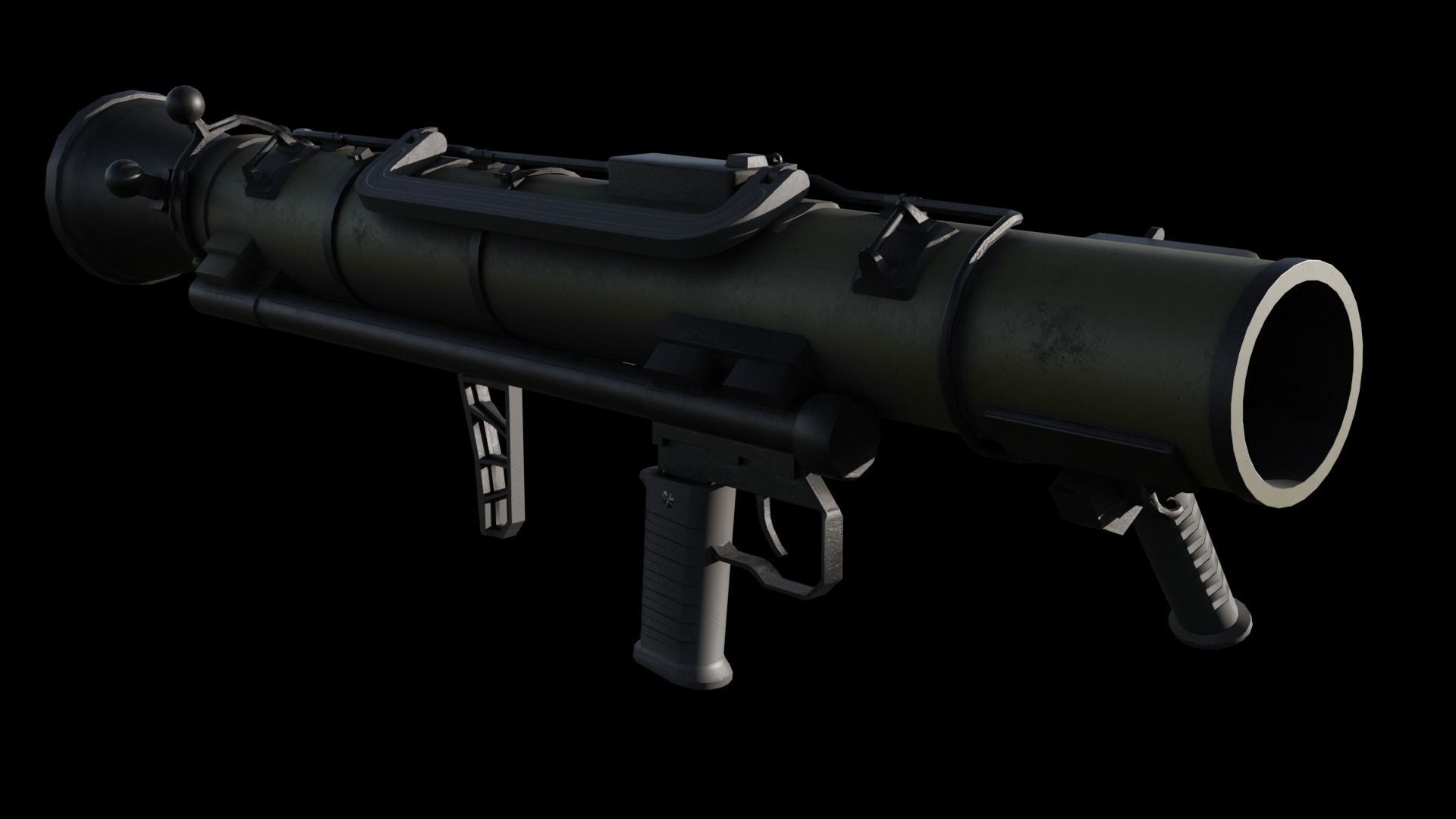 3d Model Carl Gustaf Rocket Launcher Vr Ar Low Poly Rigged Cgtrader