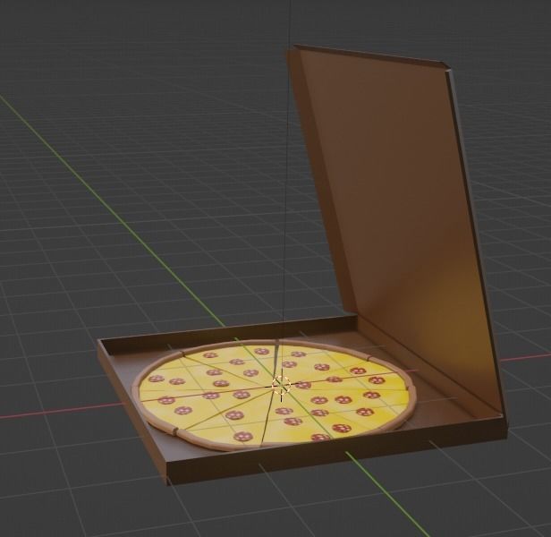 3D model Pizza Pepperoni VR / AR / low-poly | CGTrader