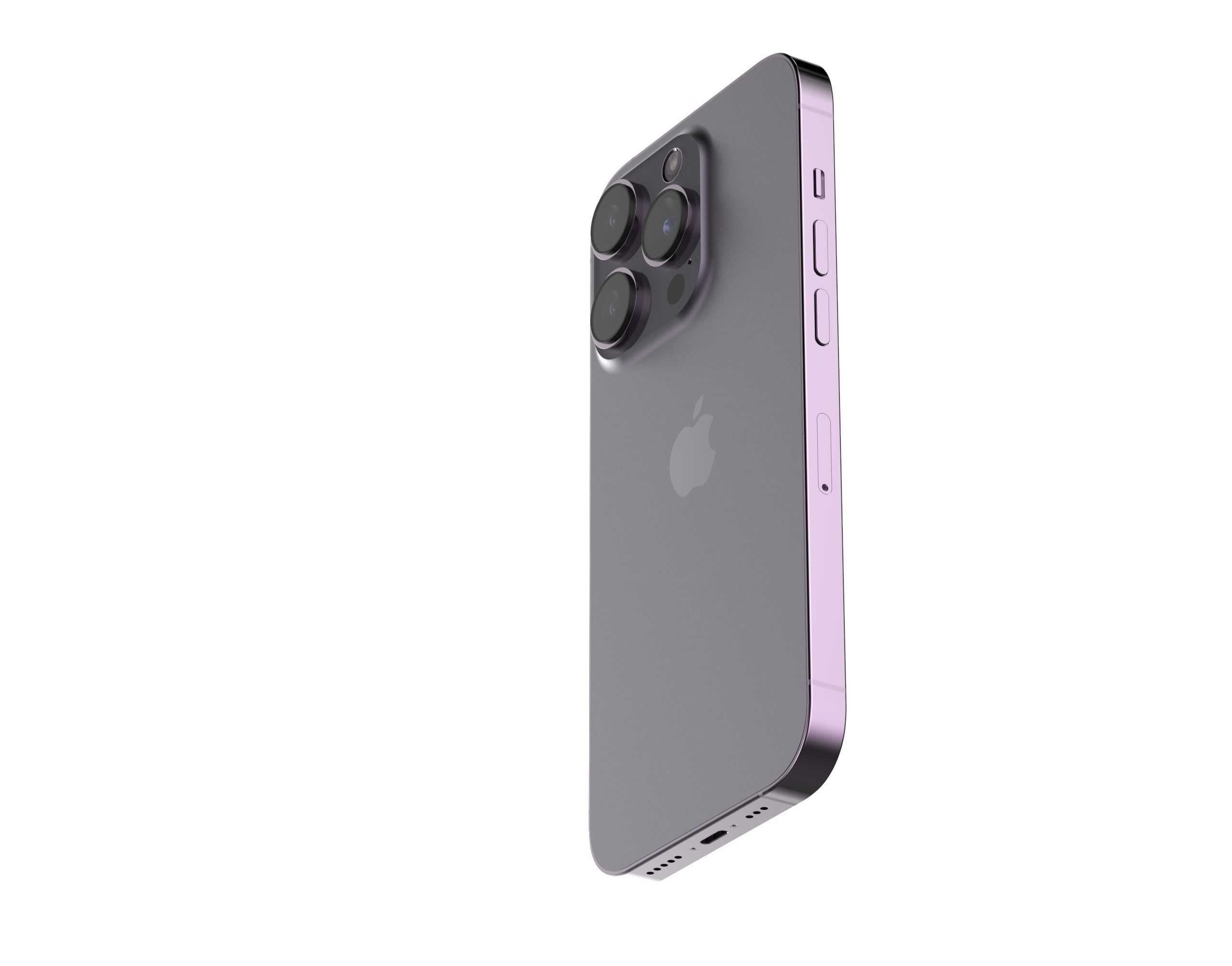 Apple iPhone 14 Pro Purple color Keyshot Blender Cinema 4D 3D model ...