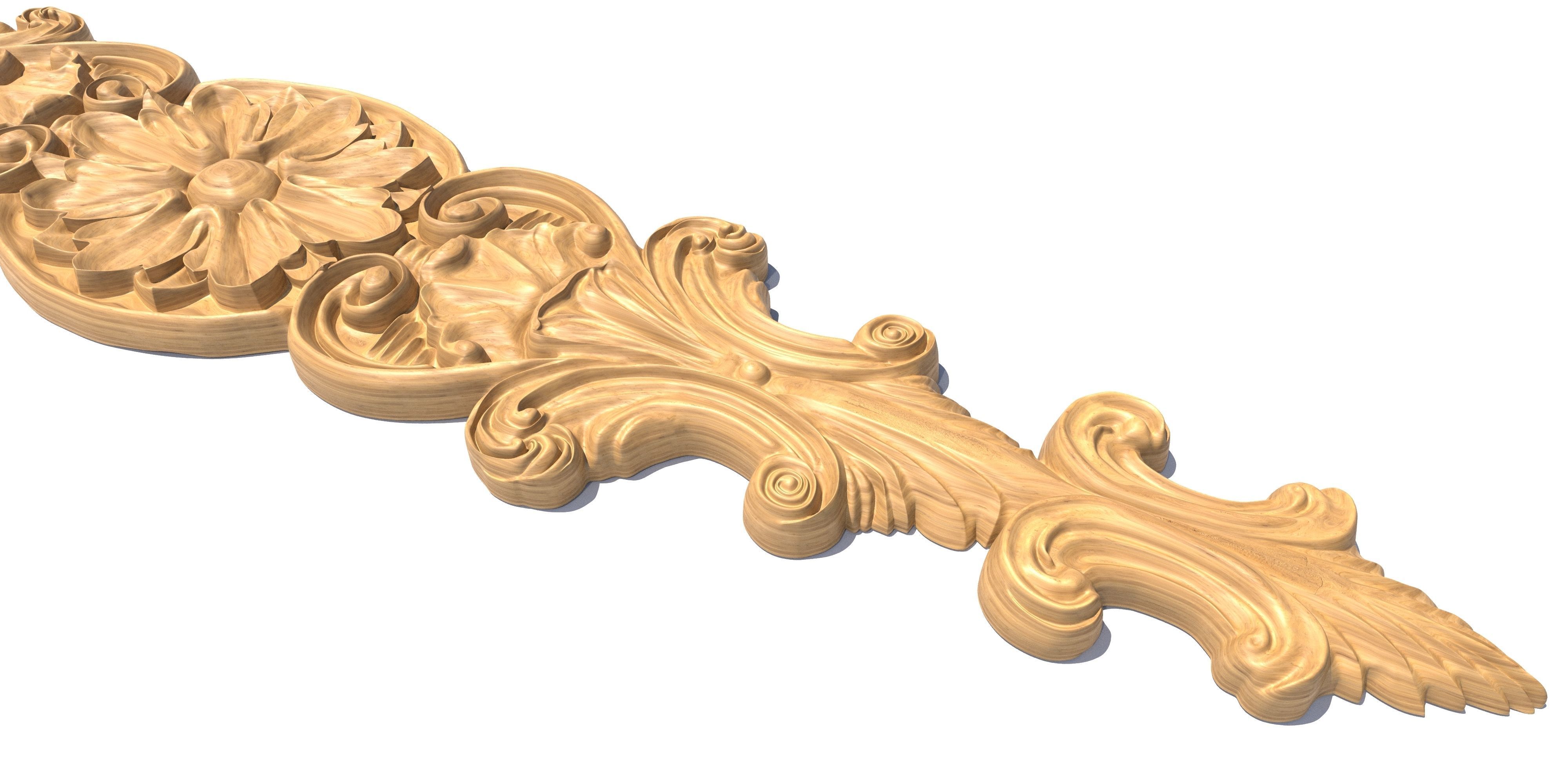 Beautiful wood carving for 3D printing or CNC milling 3D model 3D ...