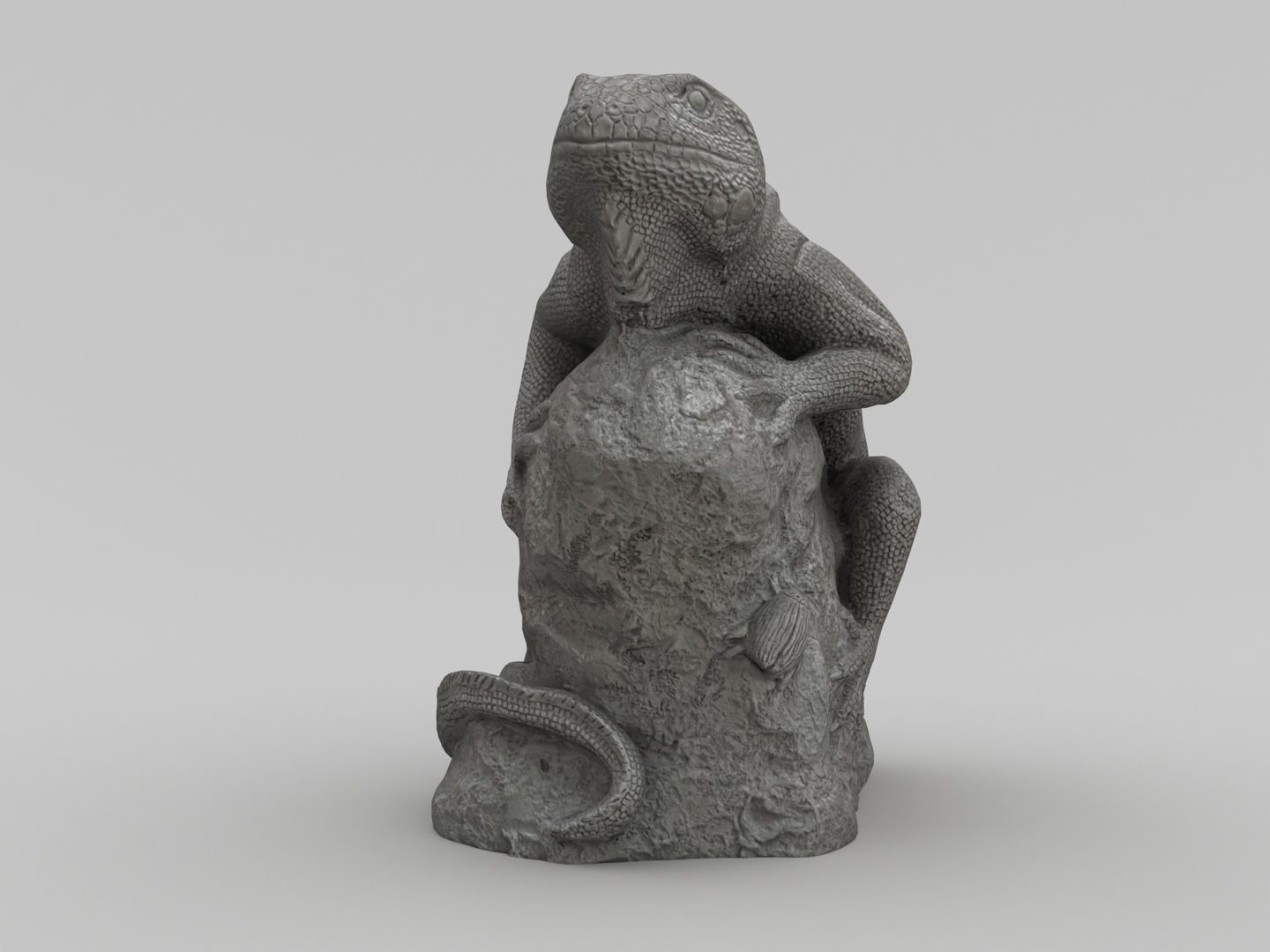 Lizard Statue Sculpture 3D model | CGTrader