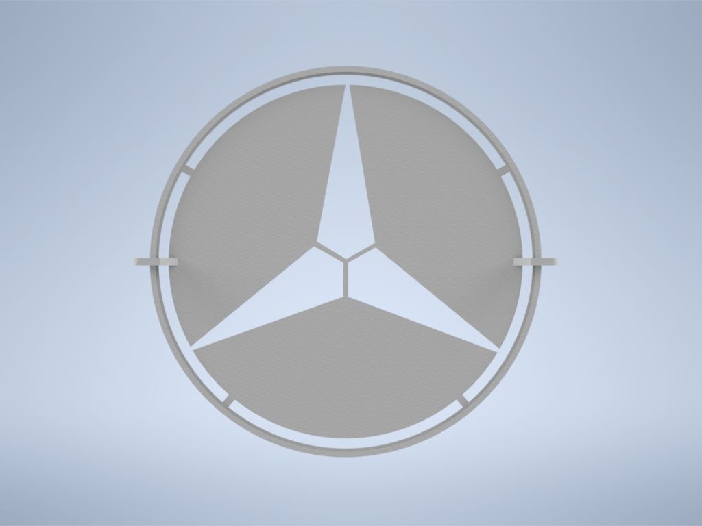 printable Mercedes Benz logo template 3D print model 3D model 3D ...