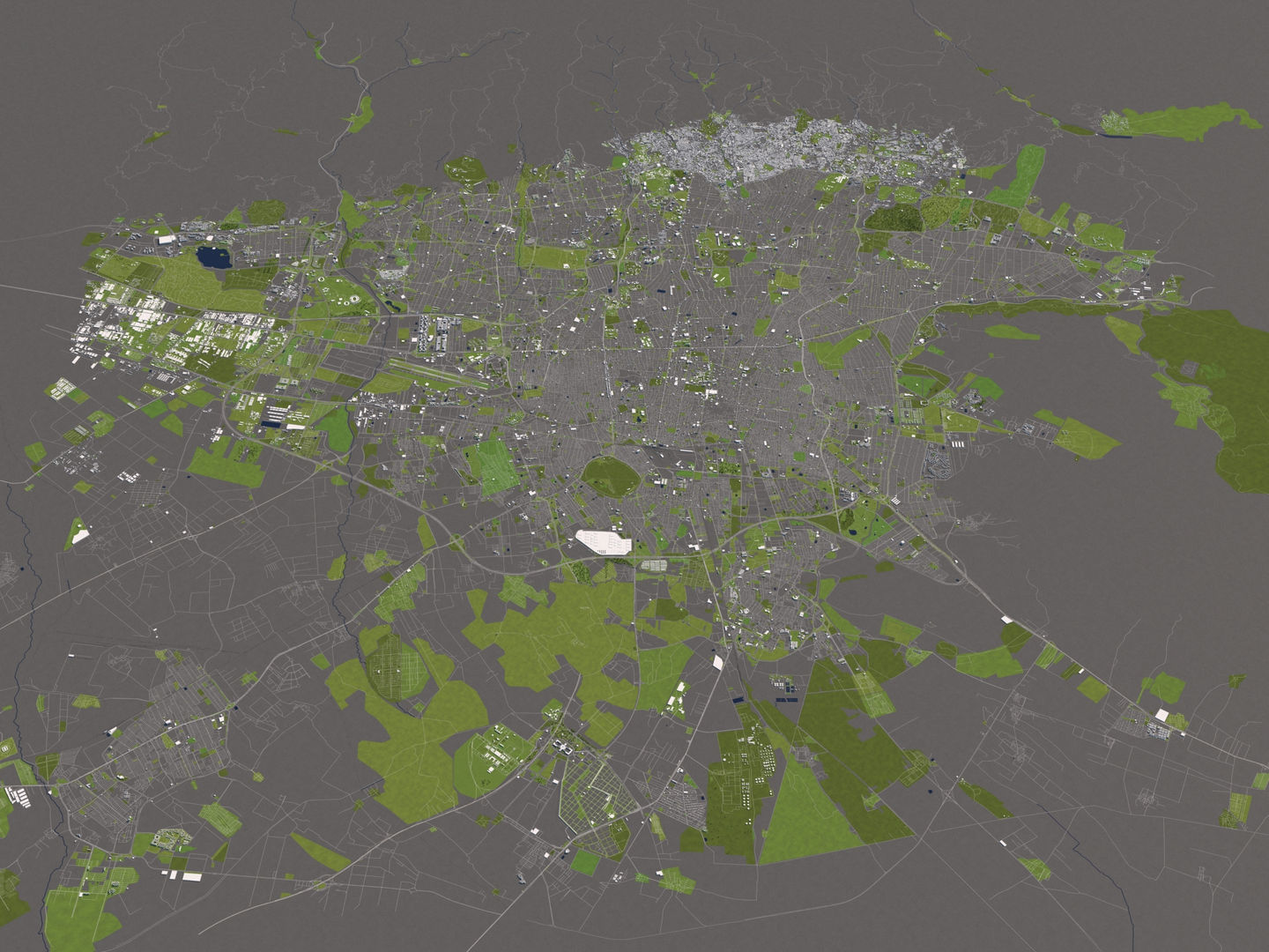 Tehran Iran 50x50km City Map 3D model | CGTrader