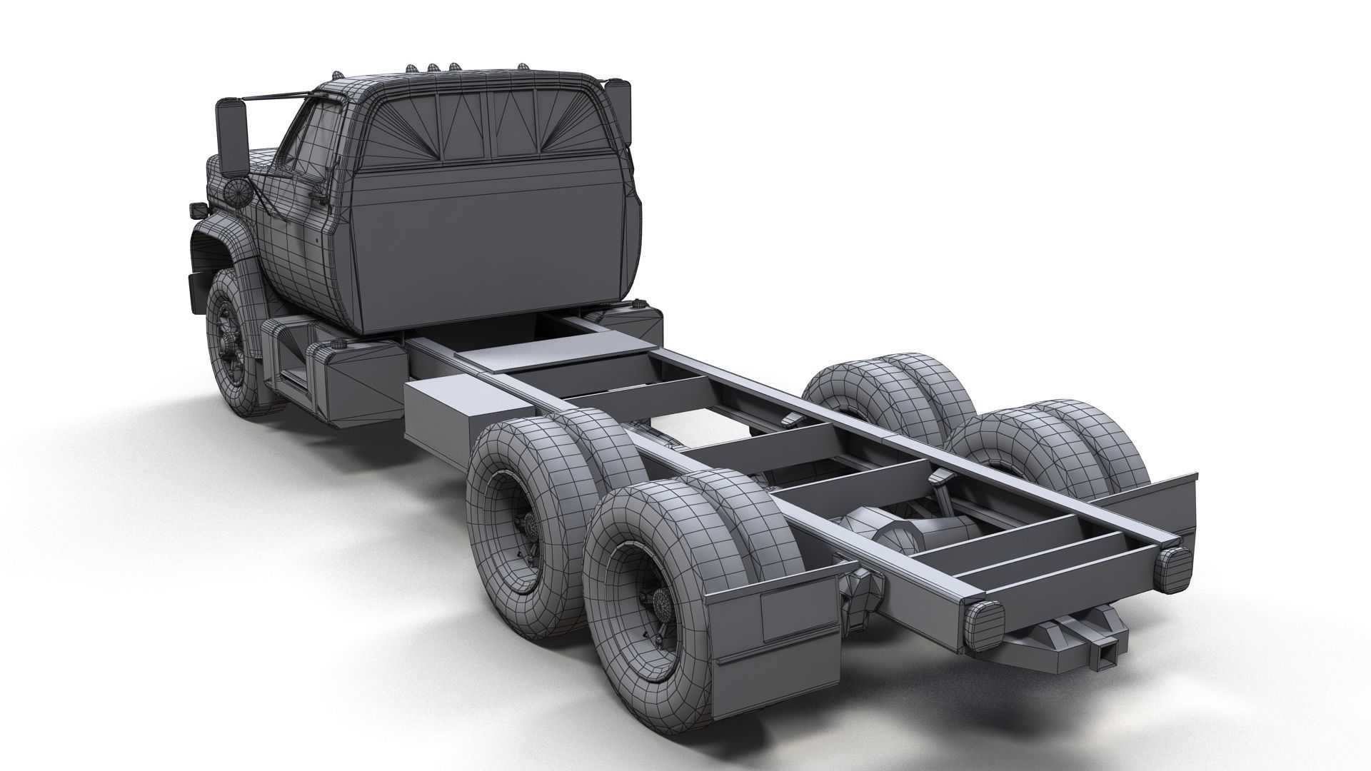 3D model 80s industrial frame truck VR / AR / low-poly | CGTrader
