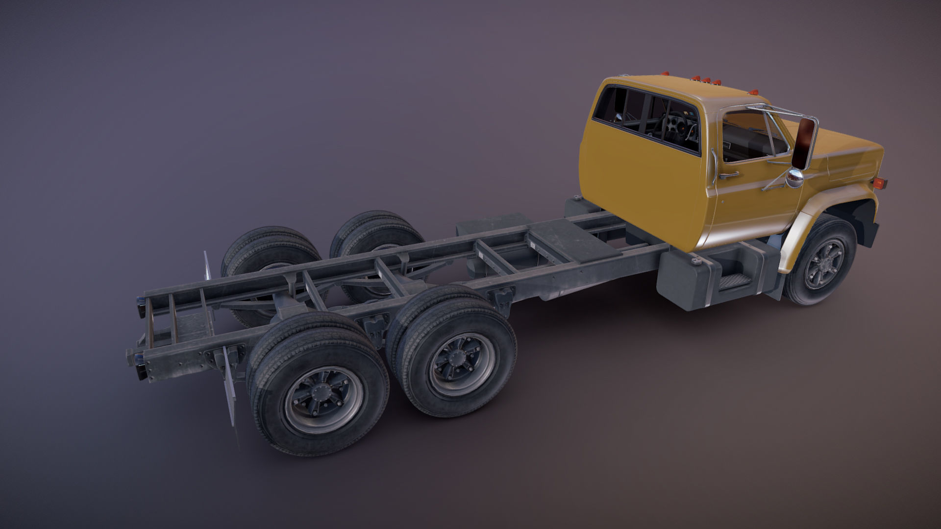 3D model 80s industrial frame truck VR / AR / low-poly | CGTrader