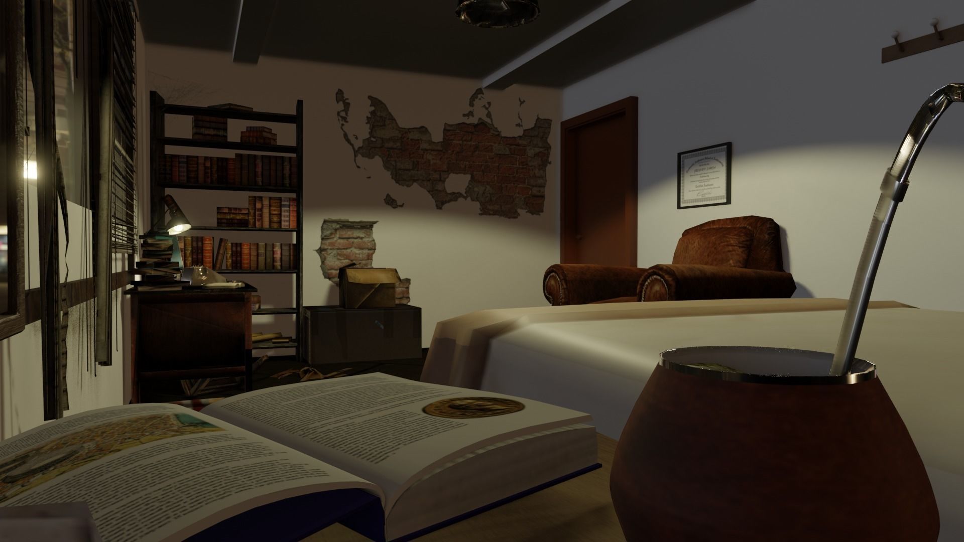 3D model Gregory Samsas room VR / AR / low-poly | CGTrader