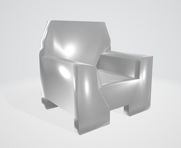 Low Poly Single Person Sofa free 3D model | CGTrader