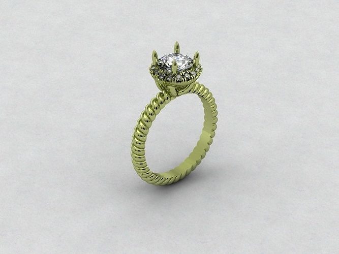 Engagement Ring 3D model 3D printable | CGTrader