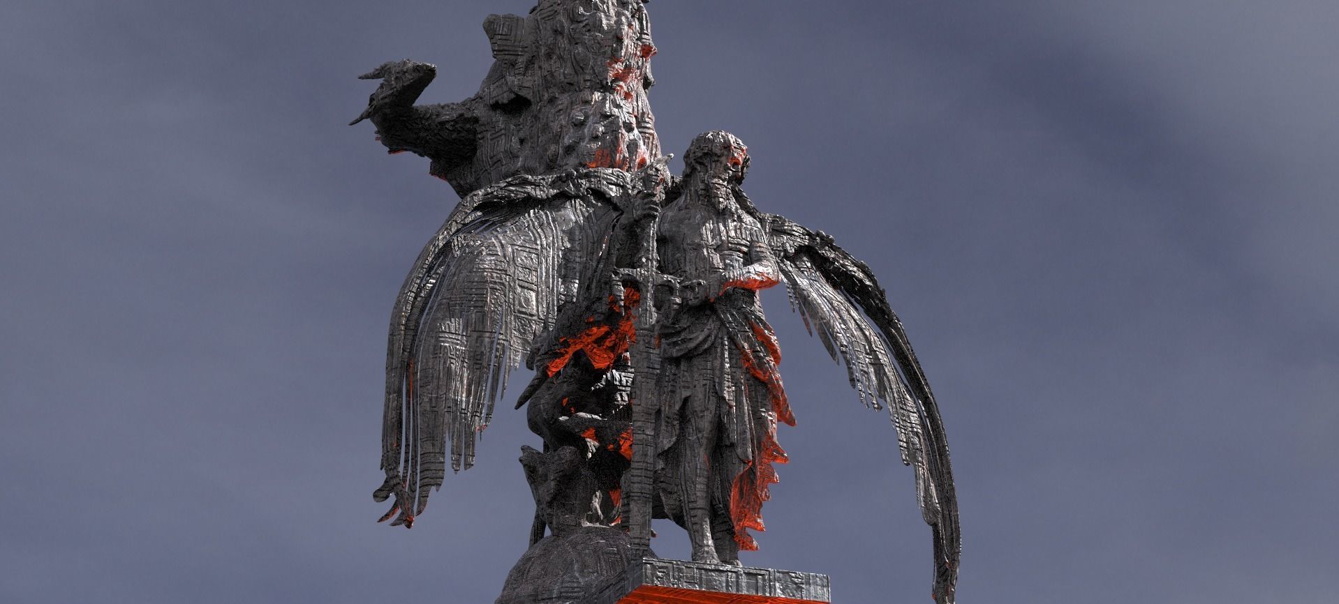 Hades With Dark Underworld Pillars 2 3D model | CGTrader