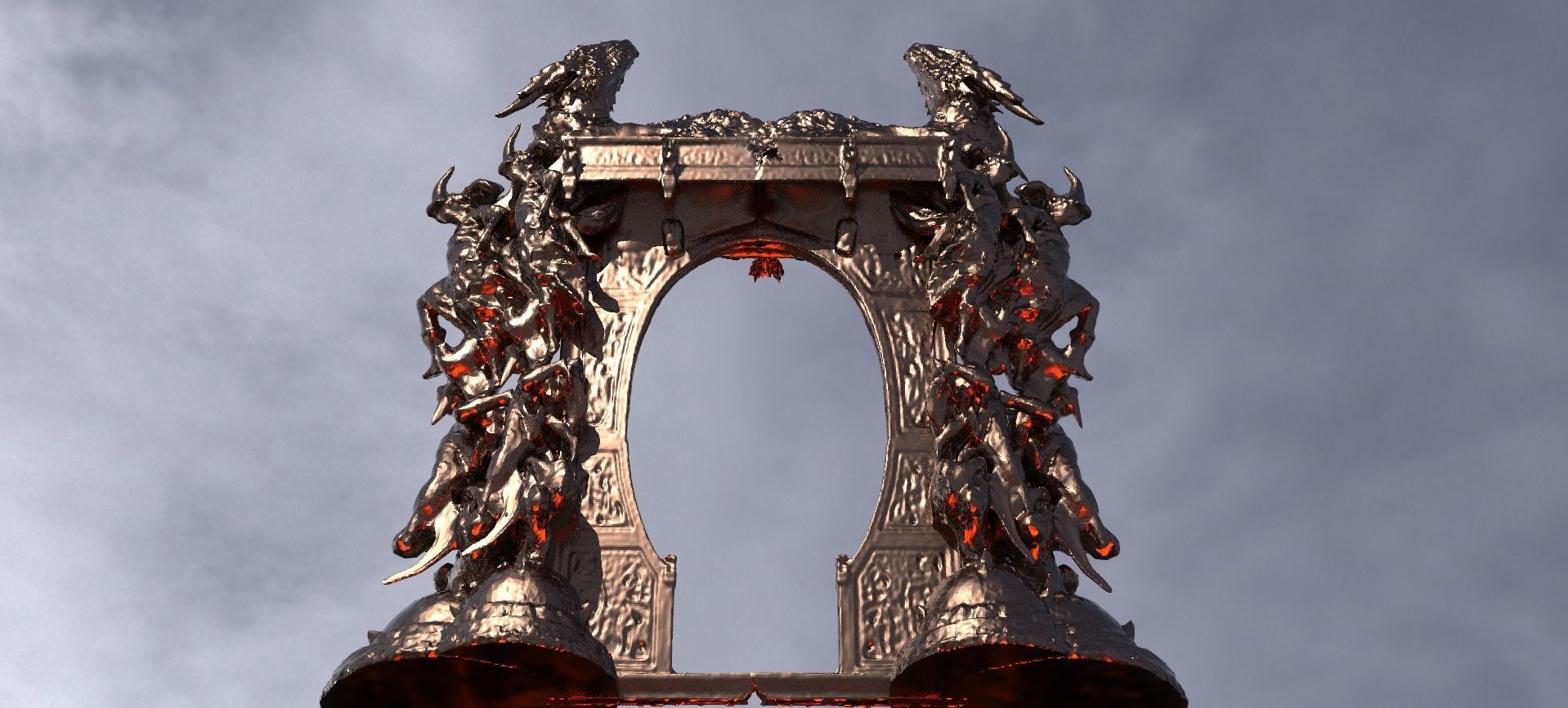 Hades Underworld Pillar Archway 4 3D model | CGTrader