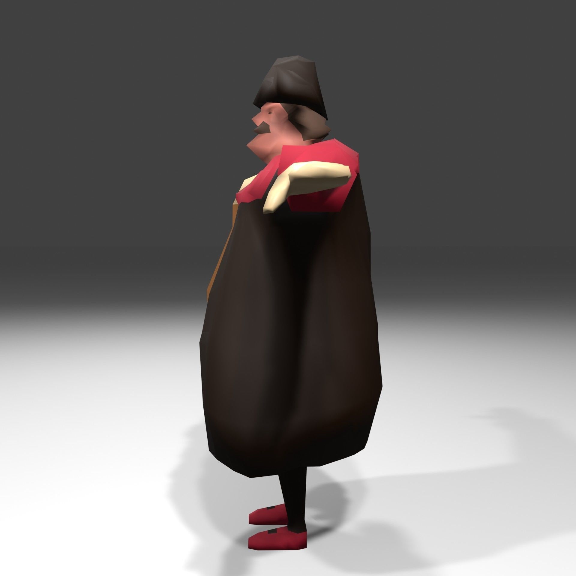 3D model Stylized Lowpoly 17th Fat Man VR / AR / low-poly | CGTrader
